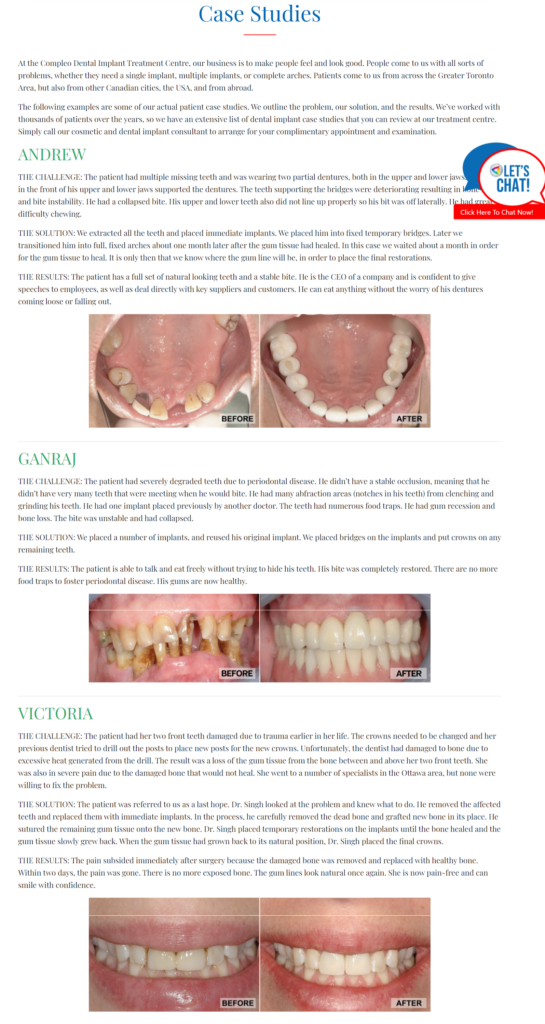 How to Build a Dental Case Study Page